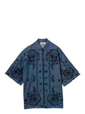 Zimmermann Paisley Embroidered Blouse - Blue