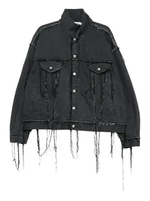 MIDORIKAWA Frayed-edge Denim Jacket - Black