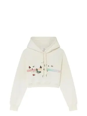 Casablanca Off-white Butterfly Hooded Sweatshirt - Multicolor