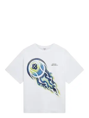Casablanca Flaming Tennis Ball Short Sleeve T-shirt - Multicolor