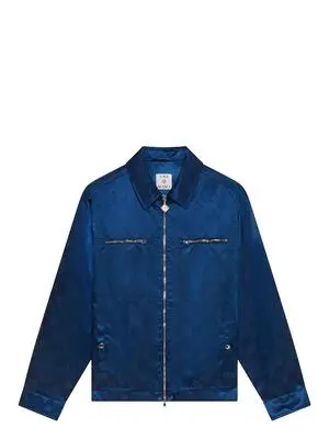 Casablanca Embossed Nylon Shacket - Blue