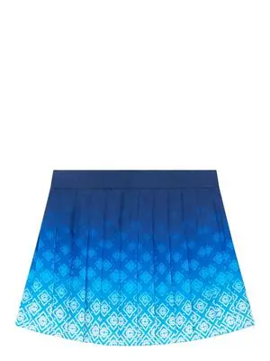 Casablanca Silk Pleated Mini Skirt - Multicolor