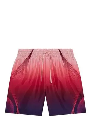 Casablanca Aubergine Gradient Silk Shorts - Multicolor