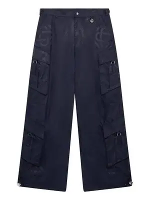 Casablanca Navy Cargo Nylon Trousers - Multicolor