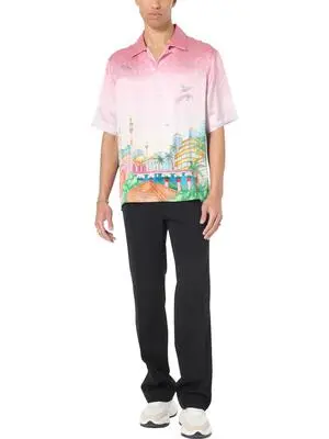 Casablanca Morning City View Silk Shirt - Multicolor