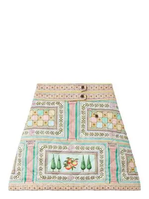 Casablanca Le Labyrinthe Quilted Mini Skirt - Multicolor