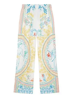Casablanca Crayon Vase Silk Trousers - Multicolor