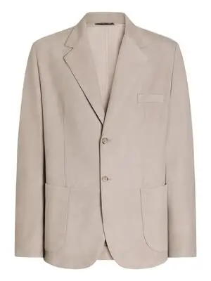Dolce & Gabbana Single-breasted Suede Jacket - Multicolor