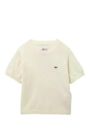 AAPE BY *A BATHING APE Apee™ A Bathing Ape® Logo Embroidered T-shirt - Neutrals