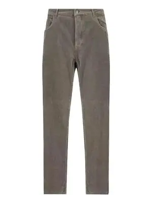 Brunello Cucinelli Corduroy Straight-leg Trousers - Grey