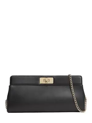 Tommy Hilfiger Monogram T-lock Clutch - Black