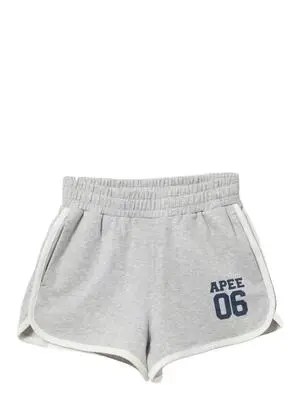AAPE BY *A BATHING APE Apee™ A Bathing Ape® Logo Print Shorts - Grey