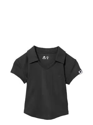 AAPE BY *A BATHING APE Apee™ A Bathing Ape® Ribbed Knit V-neck Polo - Grey