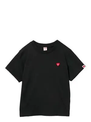 AAPE BY *A BATHING APE Heart-patch T-shirt - Black
