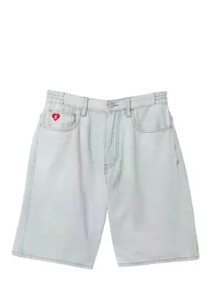 AAPE BY *A BATHING APE Apee™ A Bathing Ape® Logo-patch Denim Shorts - Blue