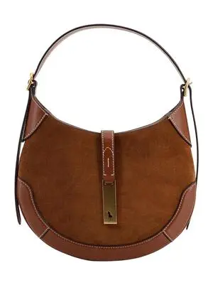 Polo Ralph Lauren Suede And Leather Shoulder Bag - Brown