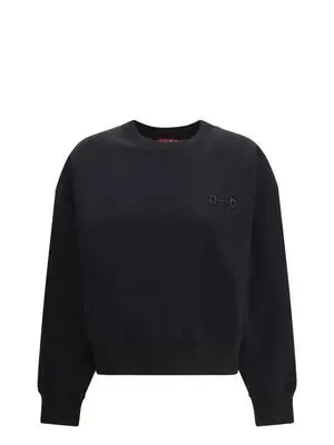 Gucci Brushed Cotton Jersey Sweatshirt With Horsebit Embroidery - Black