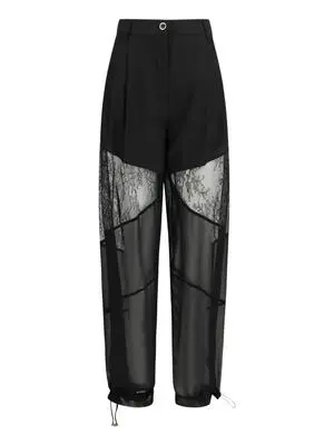 Pinko Nacy Pants With Lace Inserts - Black