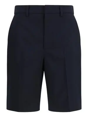 Gucci Wool Shorts With Embroidered Detail - Black