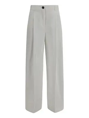 TOTEME Tailored Cotton Ankle-length Pants - White