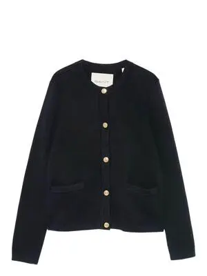 Gant Logo-buttoned Patch-pocket Cardigan - Blue