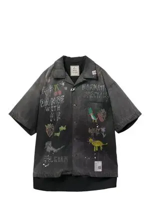 Mihara Yasuhiro All-over Graphic Print Shirt - Grey