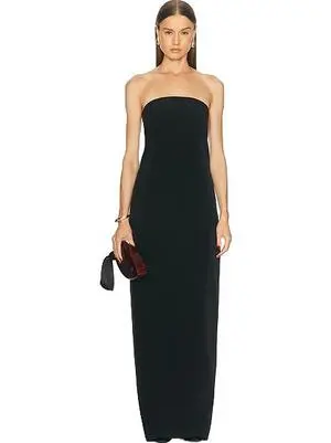 Marina Moscone Cocoon Bustier Gown - Black