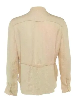 Chloé Textured Tie-waist Shirt - Neutrals