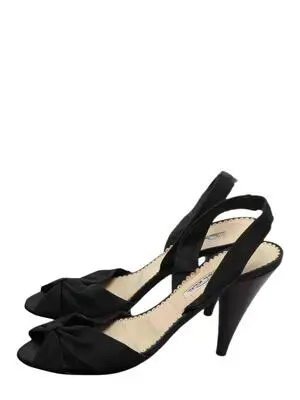 Oscar De La Renta Bow Slingback Sandals - Black