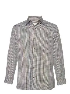 Ermenegildo Zegna Micro-checked Button-down Shirt - Brown