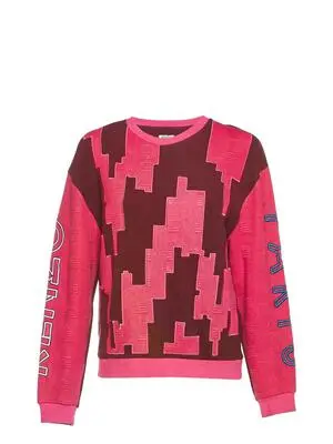 Kenzo Block-pattern Sweatshirt - Red