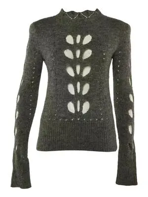 ISABEL MARANT VINTAGE Cut-out Knit Sweater - Grey