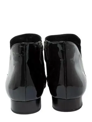 Miu Miu Almond-toe Leather Chelsea Boots - Black
