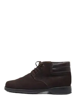 FERRAGAMO Suede Lace-up Sneakers - Brown