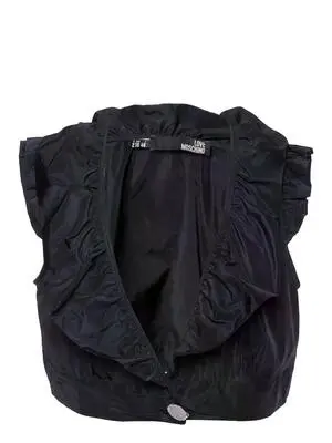 Moschino Cropped Ruffled Jacket - Black