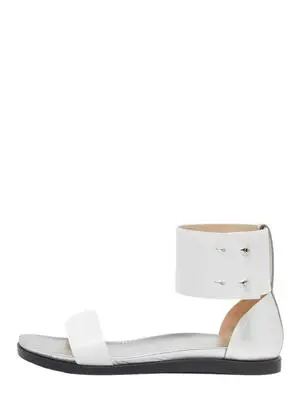 JOSEPH Ankle Strap Flat Sandals - White
