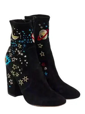 Valentino Garavani Astro Suede Ankle Boots - Black