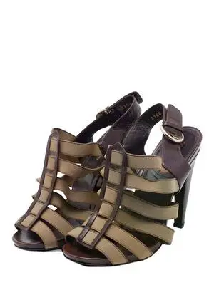 SERGIO ROSSI Elastic Strappy Sandals - Neutrals