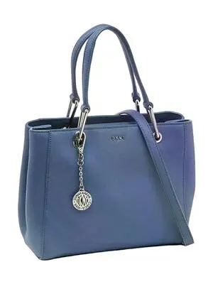 Dkny Julius Medium Leather Tote Bag - Blue