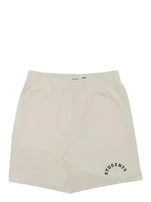 STUDENTS Name Logo-print Jersey Shorts - Neutrals