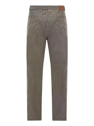 Brunello Cucinelli Corduroy Straight-leg Trousers - Grey