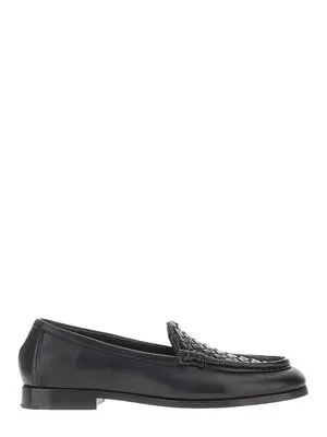 Bottega Veneta Silenzio Nappa Leather Loafers - Black