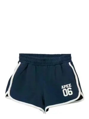 AAPE BY *A BATHING APE Apee™ A Bathing Ape® Navy Graphic Detail Shorts - Blue