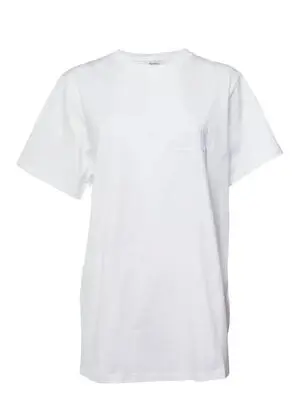 Max Mara Logo Embroidered Crewneck T-shirt - White