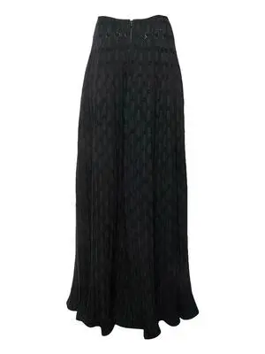 Alaïa Textured Lurex Knit Maxi Skirt - Black