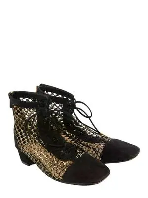 Dior D-naughtily Lace-up Ankle Boots - Black