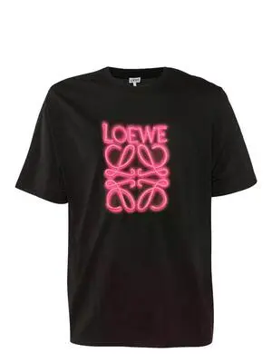 Loewe Anagram-embroidered T-shirt - Black