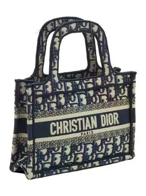 Dior Book Tote Oblique Canvas Bag - Blue
