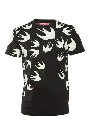 Alexander McQueen Swallow-print T-shirt - Black