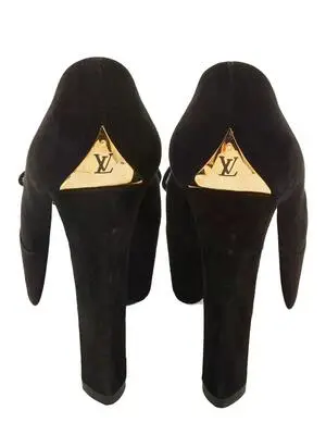 LOUIS VUITTON Peep-toe Platform Pumps - Black